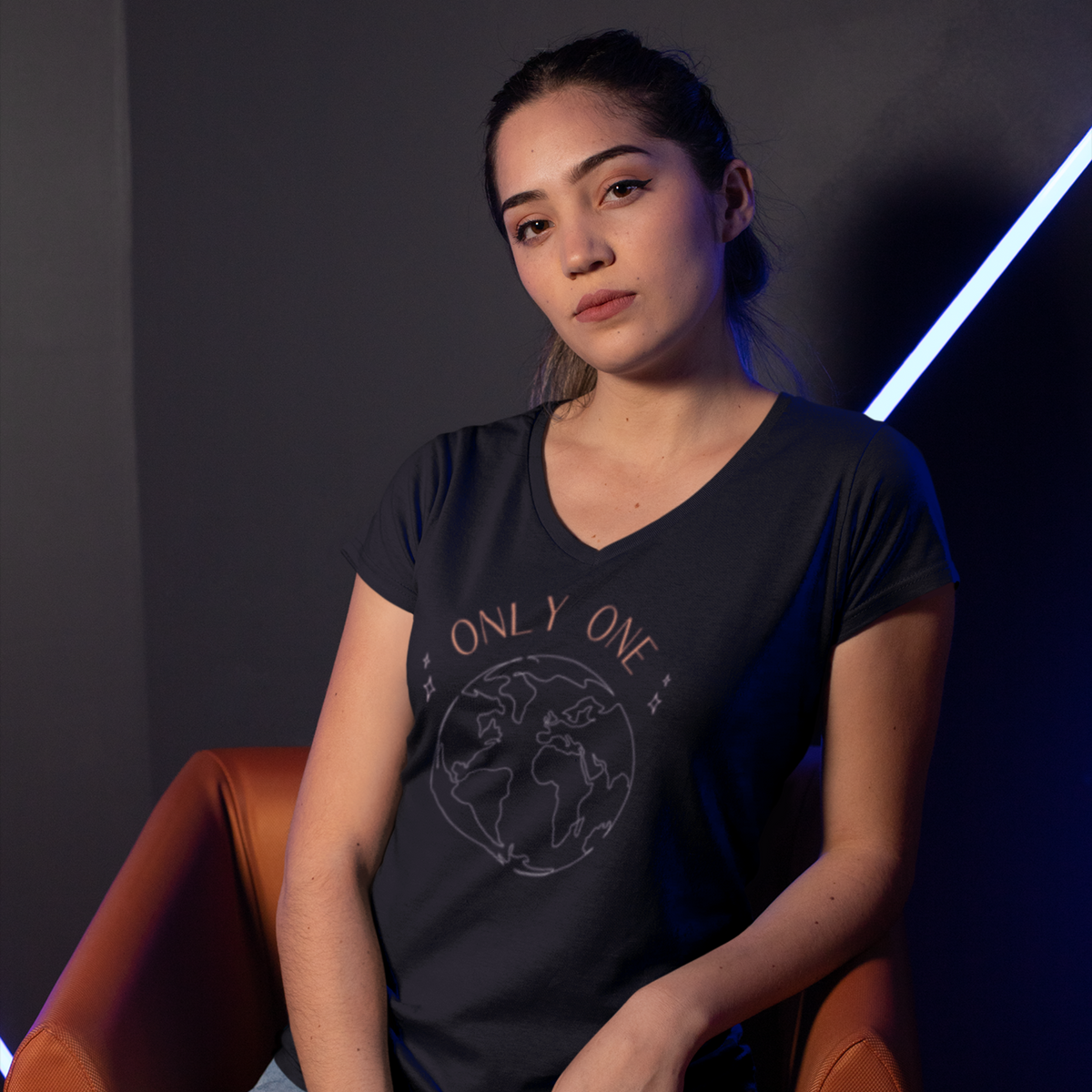 Ladies' Organic V-neck T-shirts – Teedup Vegan